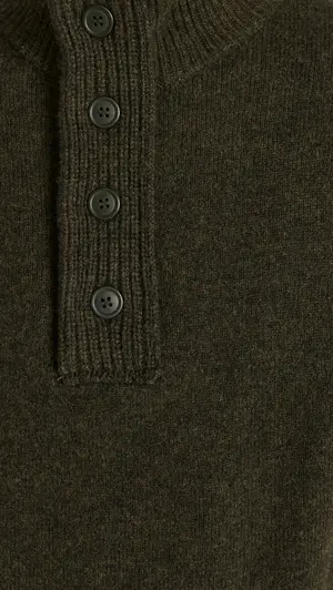 Barbour Elbow Patch Button Sweater
