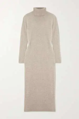 ALLUDE Wool And Cashmere-blend Turtleneck Maxi Dress