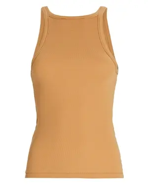 Intermix Ronny Cotton Tank Top - Beige
