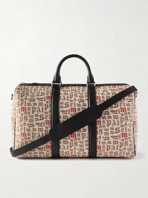 Moncler 8 Palm Angels Leather-trimmed Logo-jacquard Weekend Bag