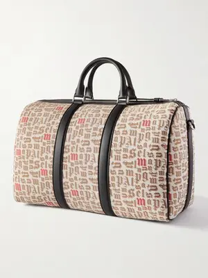 Moncler 8 Palm Angels Leather-trimmed Logo-jacquard Weekend Bag