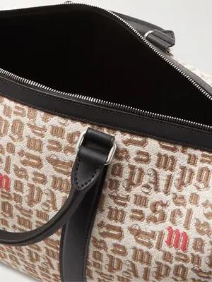 Moncler 8 Palm Angels Leather-trimmed Logo-jacquard Weekend Bag