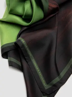 Dries Van Noten Foulard Cannabis Patchouli Silk Scarf - Cannabis Patch