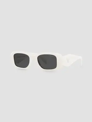 Prada Symbole 49mm Rectangle Sunglasses - Ivory