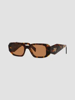 Prada Symbole 49mm Rectangle Sunglasses - Tortoise