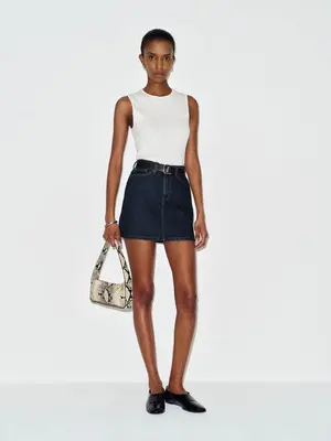 REFORMATION Lydia High-rise Denim Mini Skirt - Blue