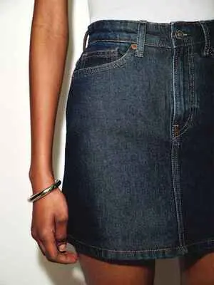 REFORMATION Lydia High-rise Denim Mini Skirt