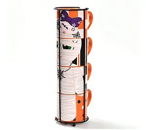 TEMP-TATIONS Seasonal Stacking Character Mugs With Wire Rack