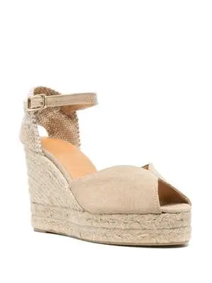 CastaÑer 110mm Bianca Wedge Espadrilles - Neutrals