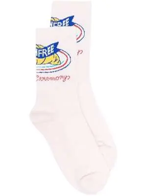 Opening Ceremony Croissant Knit Cotton Socks