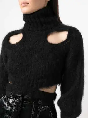 ANDREĀDAMO Cut-out Design Cropped Top