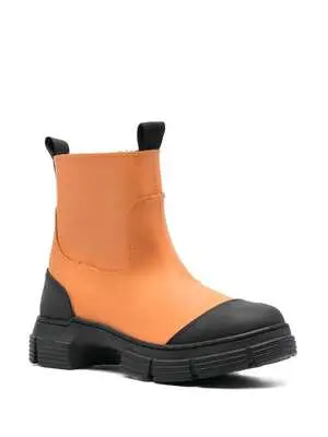 GANNI 55mm Chunky Slip-on Boots - Orange