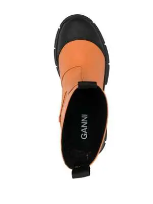 GANNI 55mm Chunky Slip-on Boots - Orange