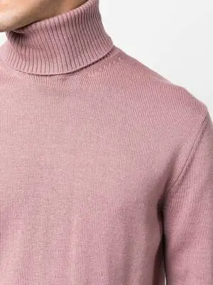 BALLANTYNE Roll-neck Wool Jumper - Pink