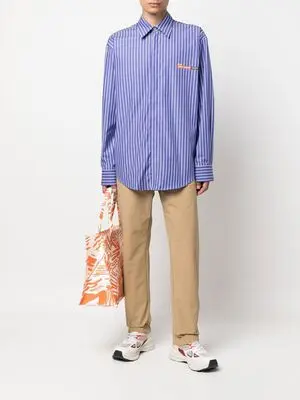 MSGM Logo-print Trousers - Neutrals