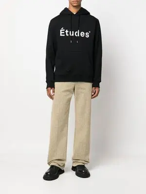 Études Studio Klein Logo-print Cotton Hoodie - Black