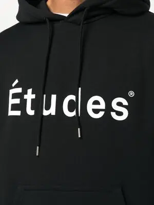 Études Studio Klein Logo-print Cotton Hoodie - Black