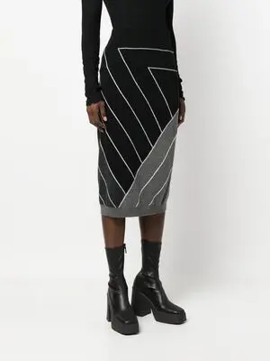 Stella McCartney Knitted Geometric Skirt