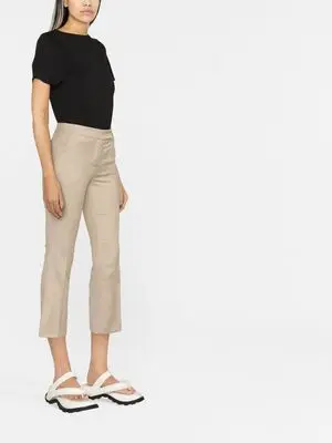 BLANCA VITA Portula Pintuck-detail Trousers - Neutrals