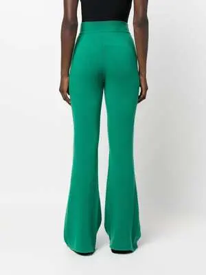 Alberta Ferretti Flared Fine-knit Trousers