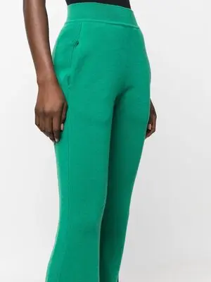 Alberta Ferretti Flared Fine-knit Trousers
