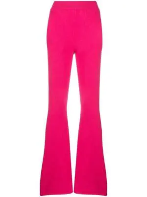 Alberta Ferretti Flared-leg High-waisted Trousers - Pink