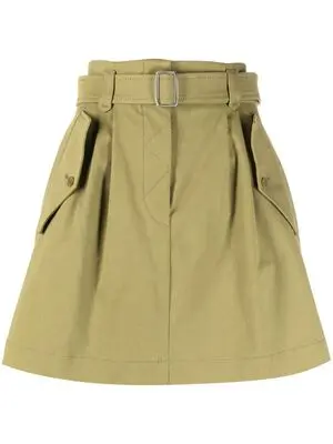 Alberta Ferretti Belted Cargo Pocket Skirt