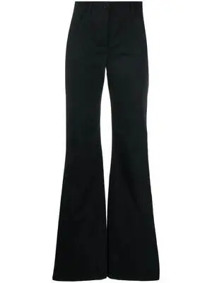 Alberta Ferretti Stretch-cotton Flared Trousers