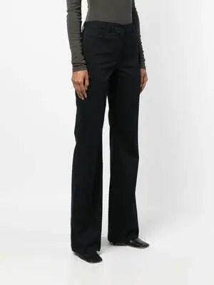 Alberta Ferretti Stretch-cotton Flared Trousers