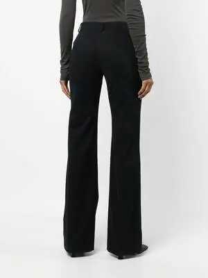 Alberta Ferretti Stretch-cotton Flared Trousers