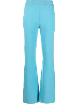 Alberta Ferretti Cashmere-virgin Wool Blend Flared Trousers