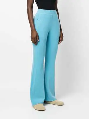 Alberta Ferretti Cashmere-virgin Wool Blend Flared Trousers