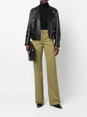 Alberta Ferretti High-waisted Straight-leg Trousers