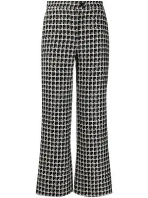 Alberta Ferretti Geometric Print Cropped Trousers