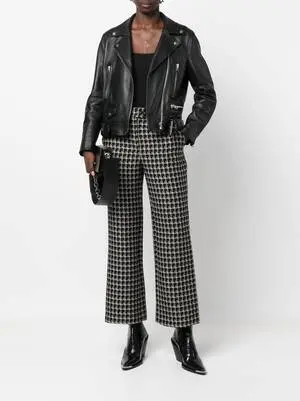 Alberta Ferretti Geometric Print Cropped Trousers