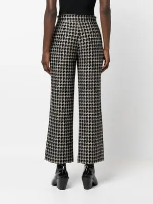 Alberta Ferretti Geometric Print Cropped Trousers