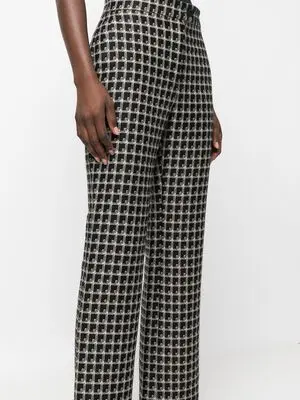 Alberta Ferretti Geometric Print Cropped Trousers
