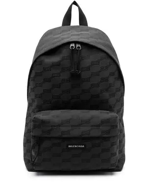 Balenciaga Bb Monogram Backpack - Black