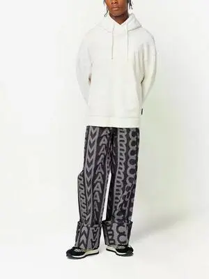 Marc Jacobs Monogram Oversized Drawstring Hoodie - Neutrals