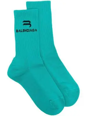 Balenciaga Logo-print Ribbed Ock