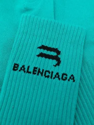 Balenciaga Logo-print Ribbed Ock