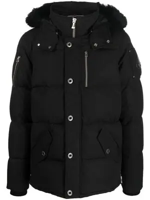 Moose Knuckles Padded Hooded Jacket - Black