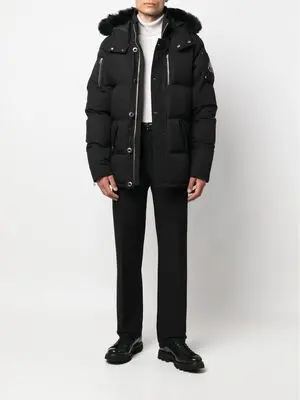 Moose Knuckles Padded Hooded Jacket - Black