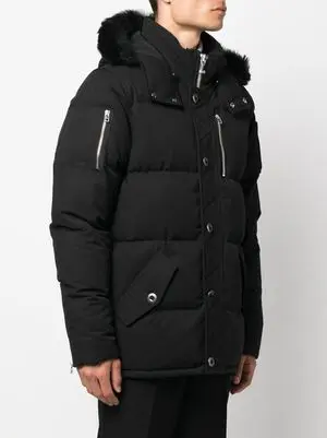 Moose Knuckles Padded Hooded Jacket - Black