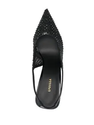 LE SILLA Gilda Mesh Panel Pumps - Black