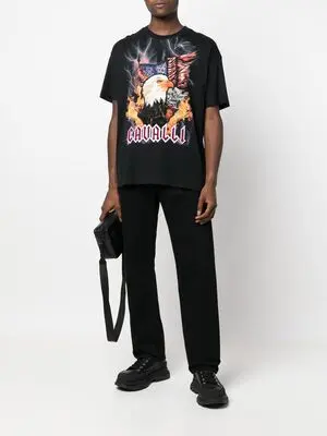 Roberto Cavalli Eagle Print Short-sleeve T-shirt