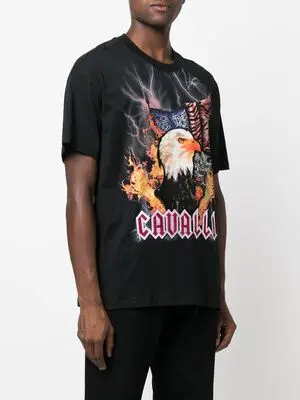 Roberto Cavalli Eagle Print Short-sleeve T-shirt