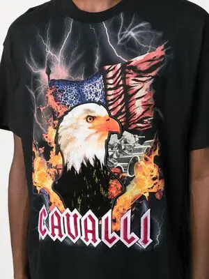 Roberto Cavalli Eagle Print Short-sleeve T-shirt