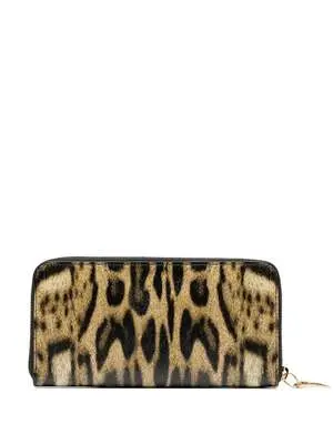 Roberto Cavalli Leopard-print Logo-plaque Wallet