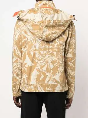 Aries Crinkle Camouflage Hooded Cargo Jacket